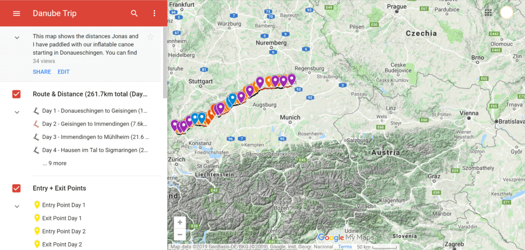 Danube Kayak Trip Interactive Map • Mind of a Hitchhiker